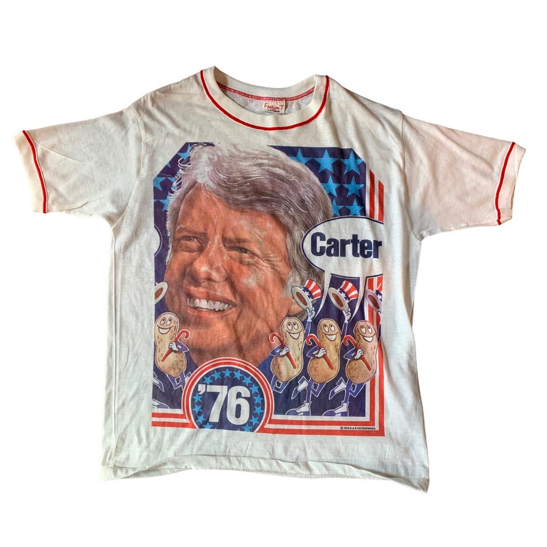 70s Jimmy Carter Campaign Shirt | RARE 1976 Graphic - Etsy