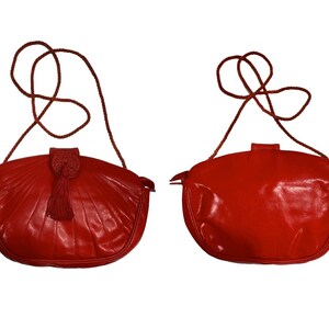 80s Barbara Bolan Italy Red Leather Clutch Shoulder Bag W Tassel - Etsy