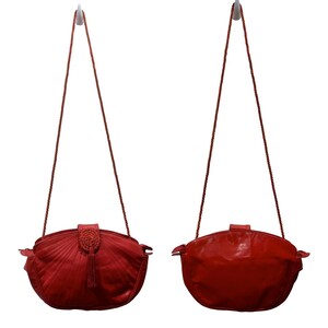 80s Barbara Bolan Italy Red Leather Clutch Shoulder Bag W Tassel - Etsy