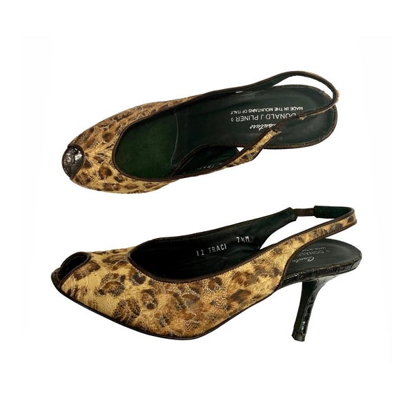 Leopard Print Slingbacks - Etsy