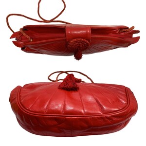 80s Barbara Bolan Italy Red Leather Clutch Shoulder Bag W Tassel - Etsy