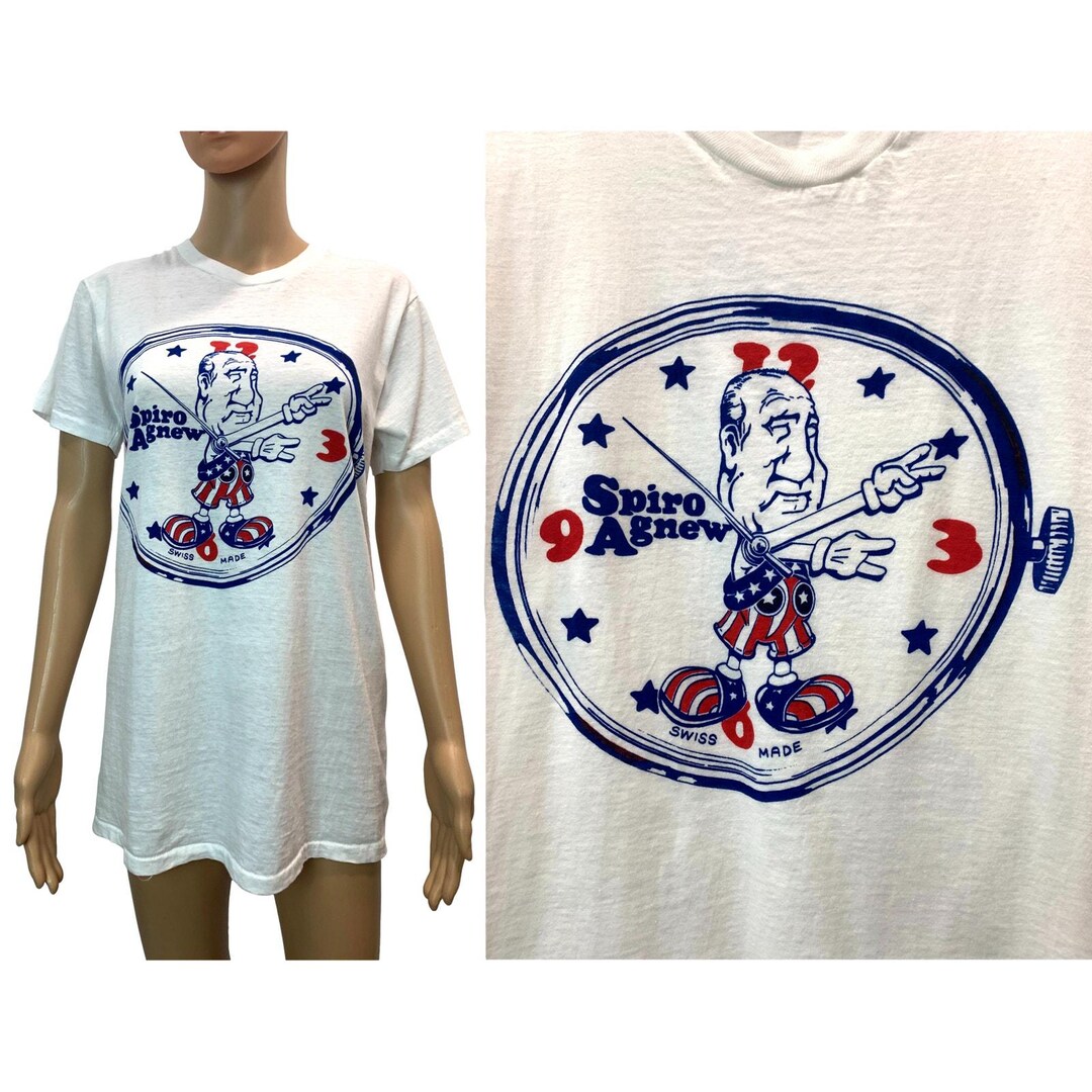 70s Vintage Spiro Agnew Mickey Mouse Watch T-shirt | Single Stitch ...