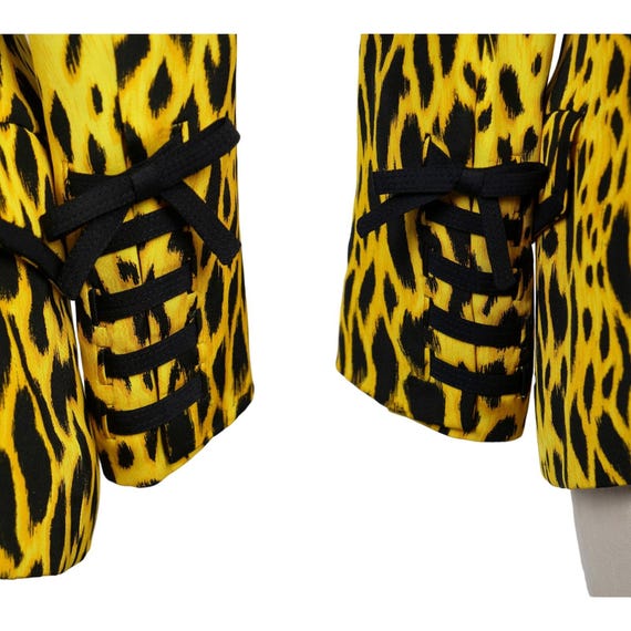1992 Spring Runway Gianni Versace Leopard Silk Blazer - Gem