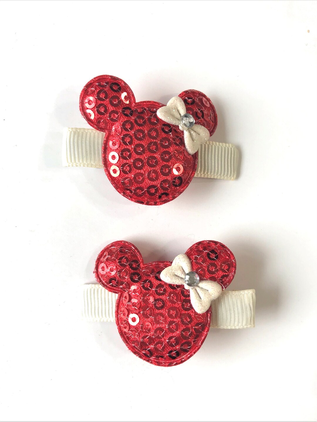 Minnie Mouse Hair Clips Girls Disney Minnie Mouse Set of 2 Clips Red ...