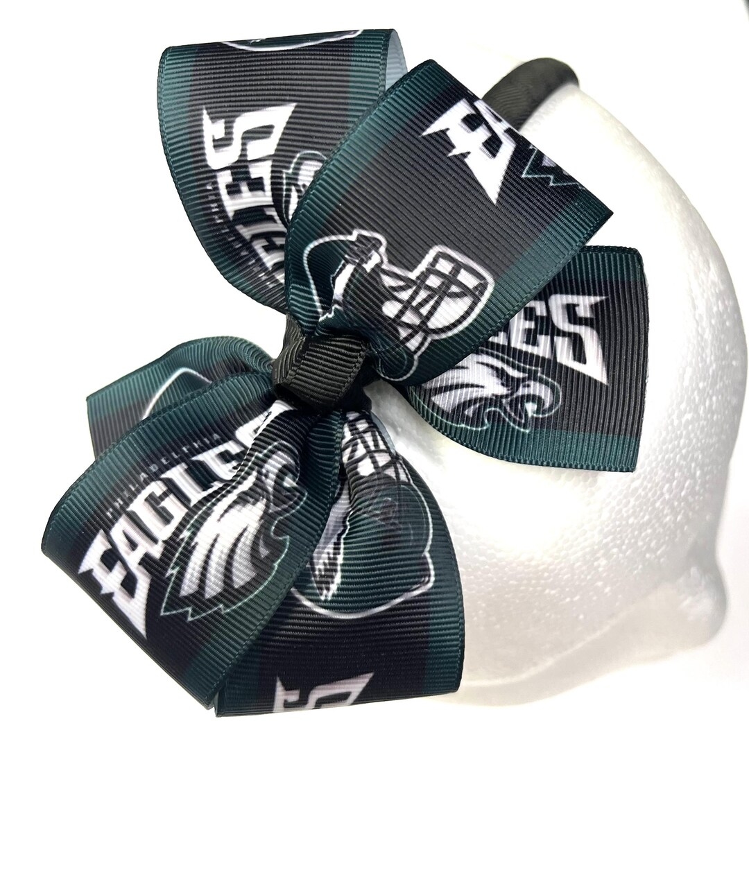 Girls Philadelphia Eagles Headband Eagles 5" Hair Bow Girls Grosgrain ...