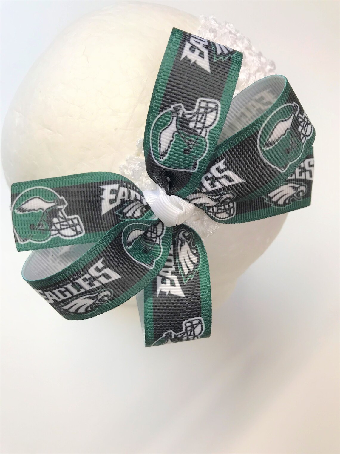 Philadelphia Eagles Headband Eagles Hair Bow Football NFL Hair - Etsy