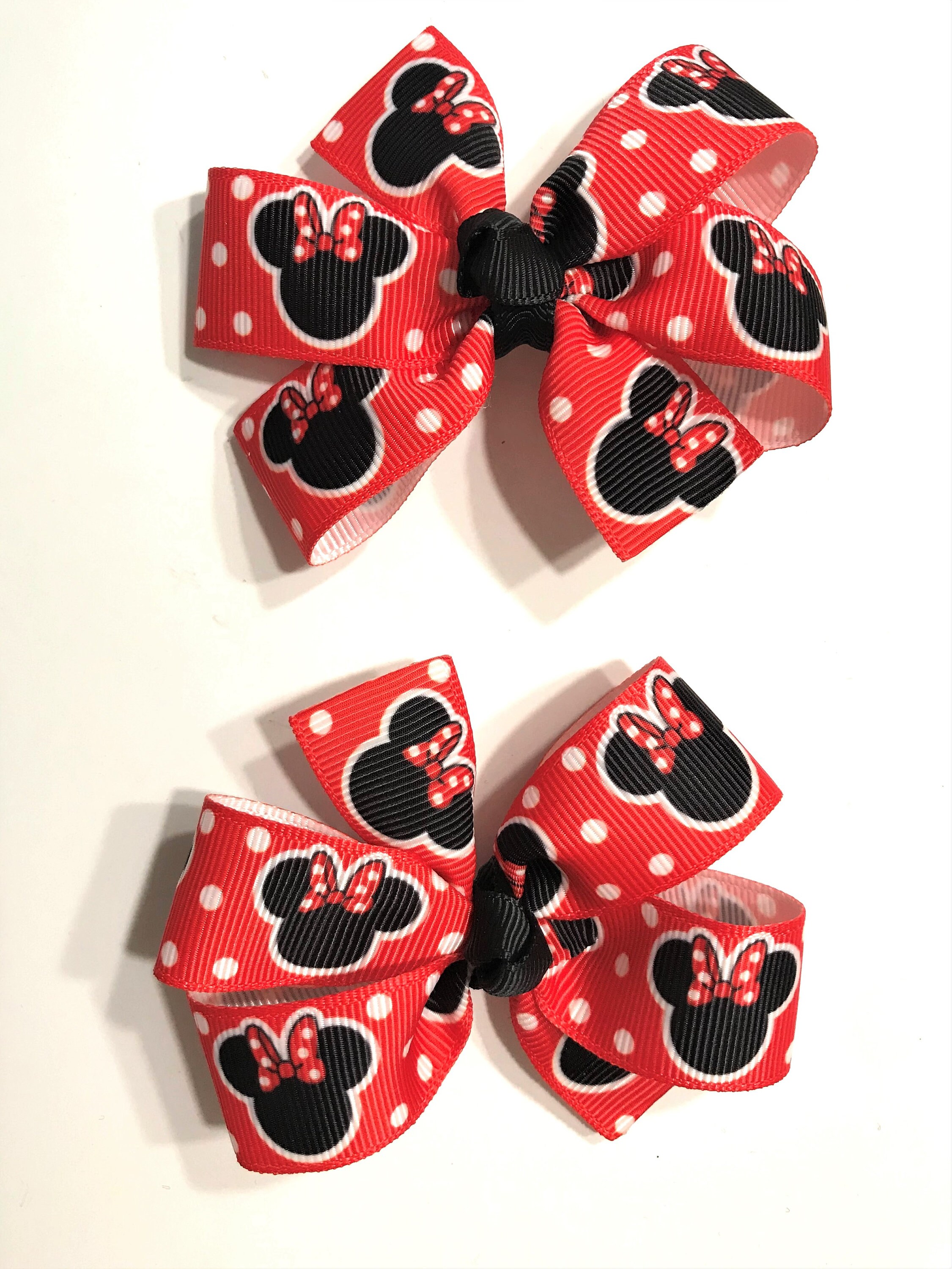 Minnie Mouse Hair Bows Set of 2 Toddler Girls Minnie Mouse Pig | Etsy