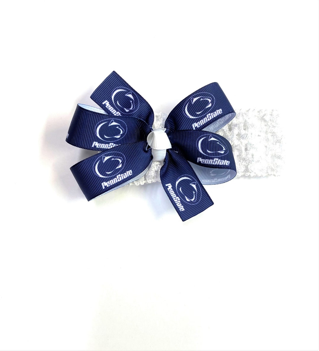 Newborn Girls Penn State Headband Nittany Lions Football Hair Bow Baby ...