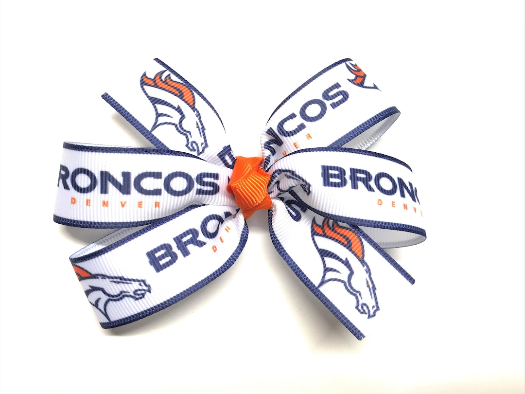 Girls Denver Broncos Hair Bow NFL Denver Broncos Football Hair Clip ...