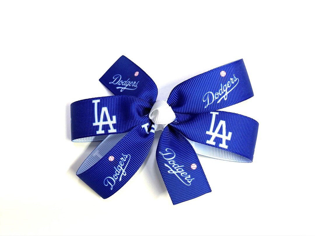 Los Angeles Dodgers Hair Bow MLB Girls LA Dodgers Baseball Hair Clip - Etsy