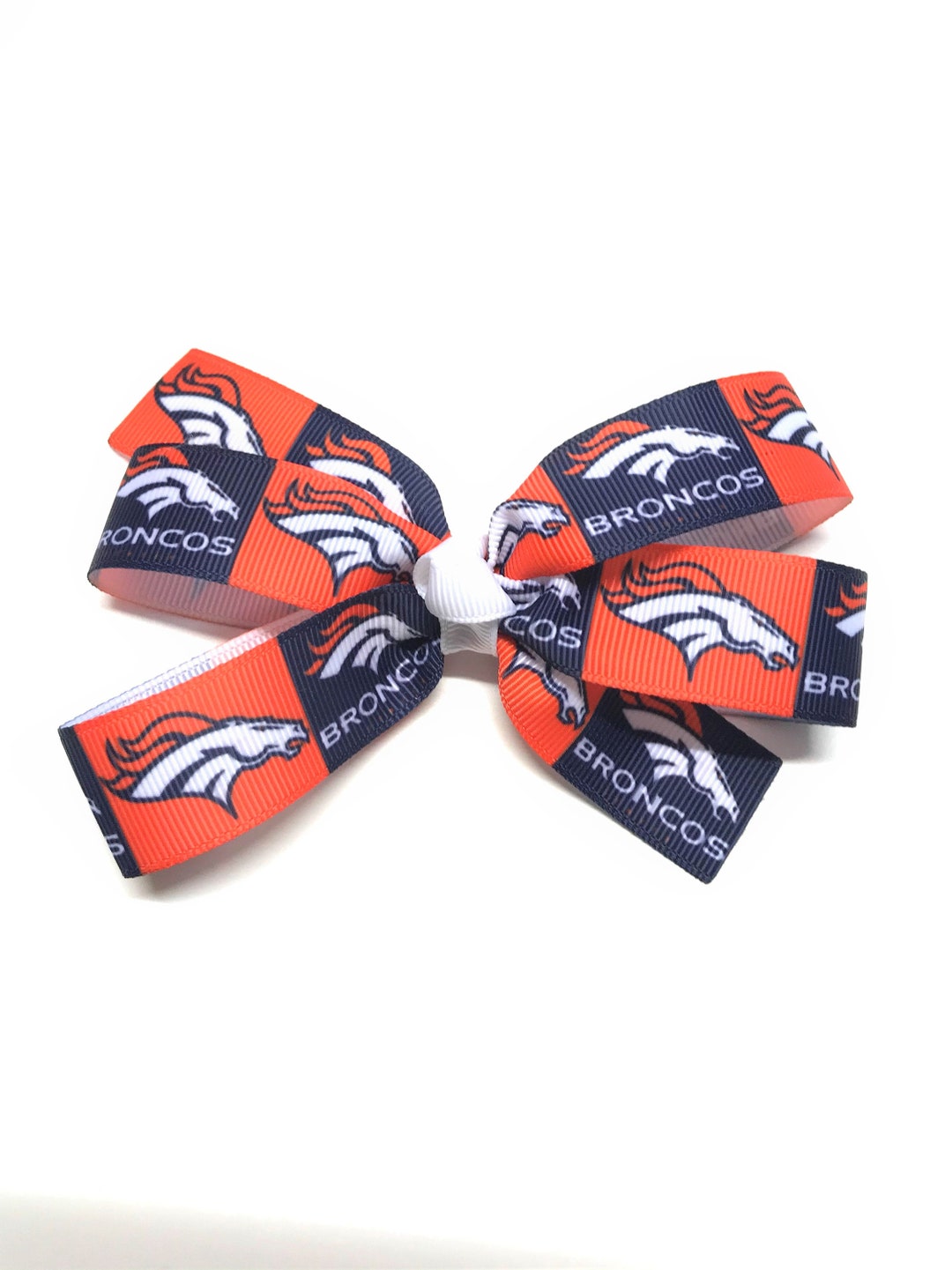Denver Broncos Hair Bow Girls NFL Denver Broncos Football Hair Clip - Etsy