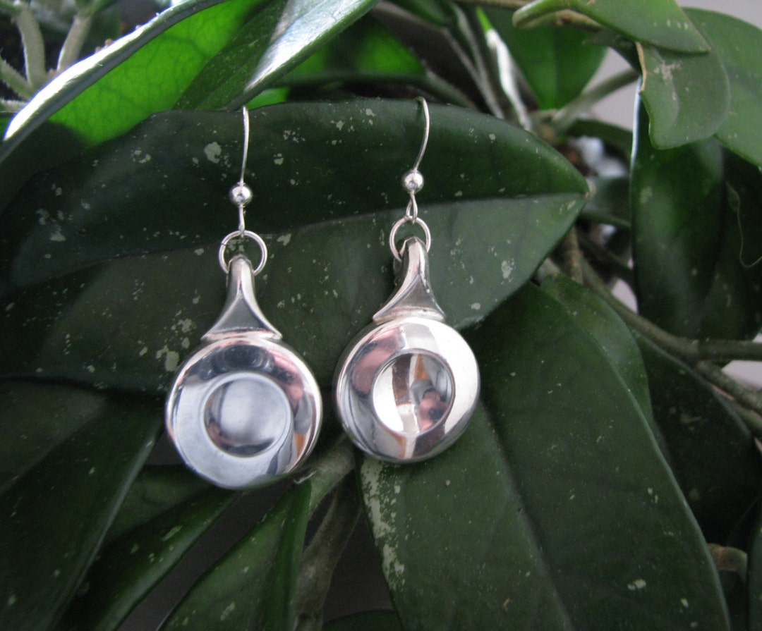 Sterling Silver Flute Key Earrings - Etsy