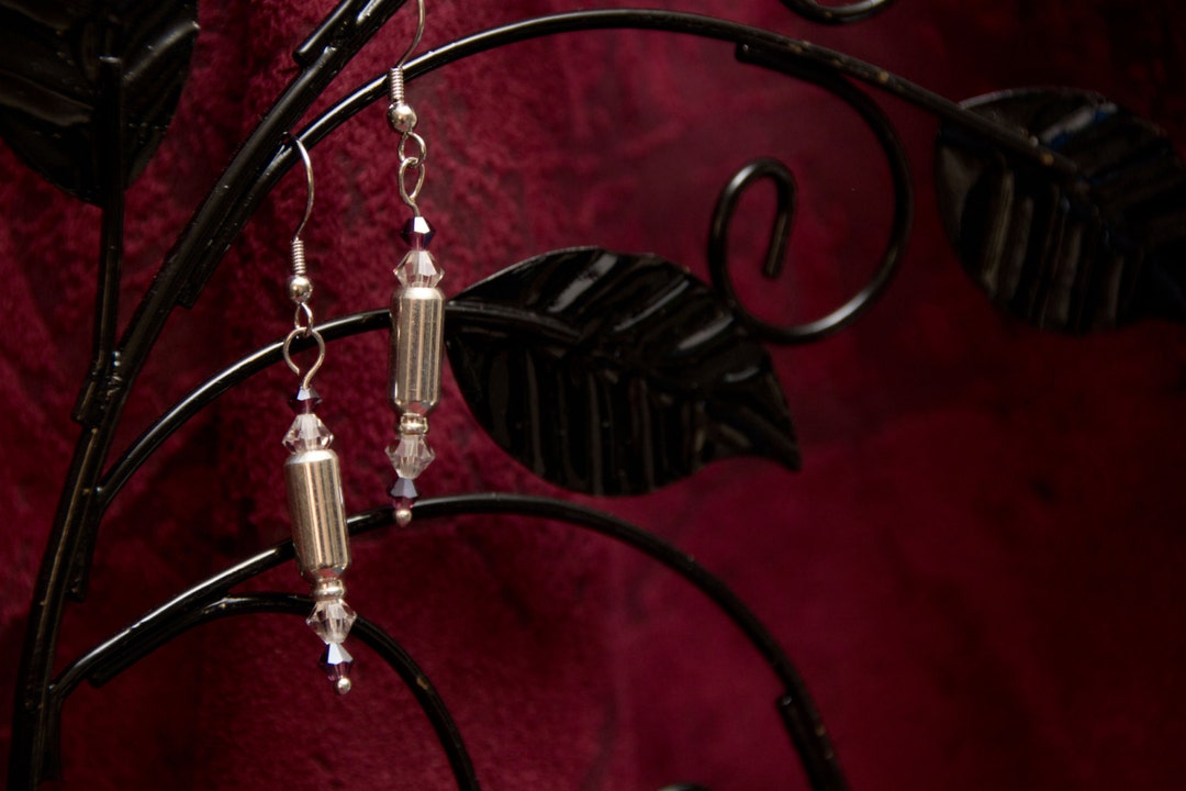 Sterling Silver Flute Key Earrings - Etsy