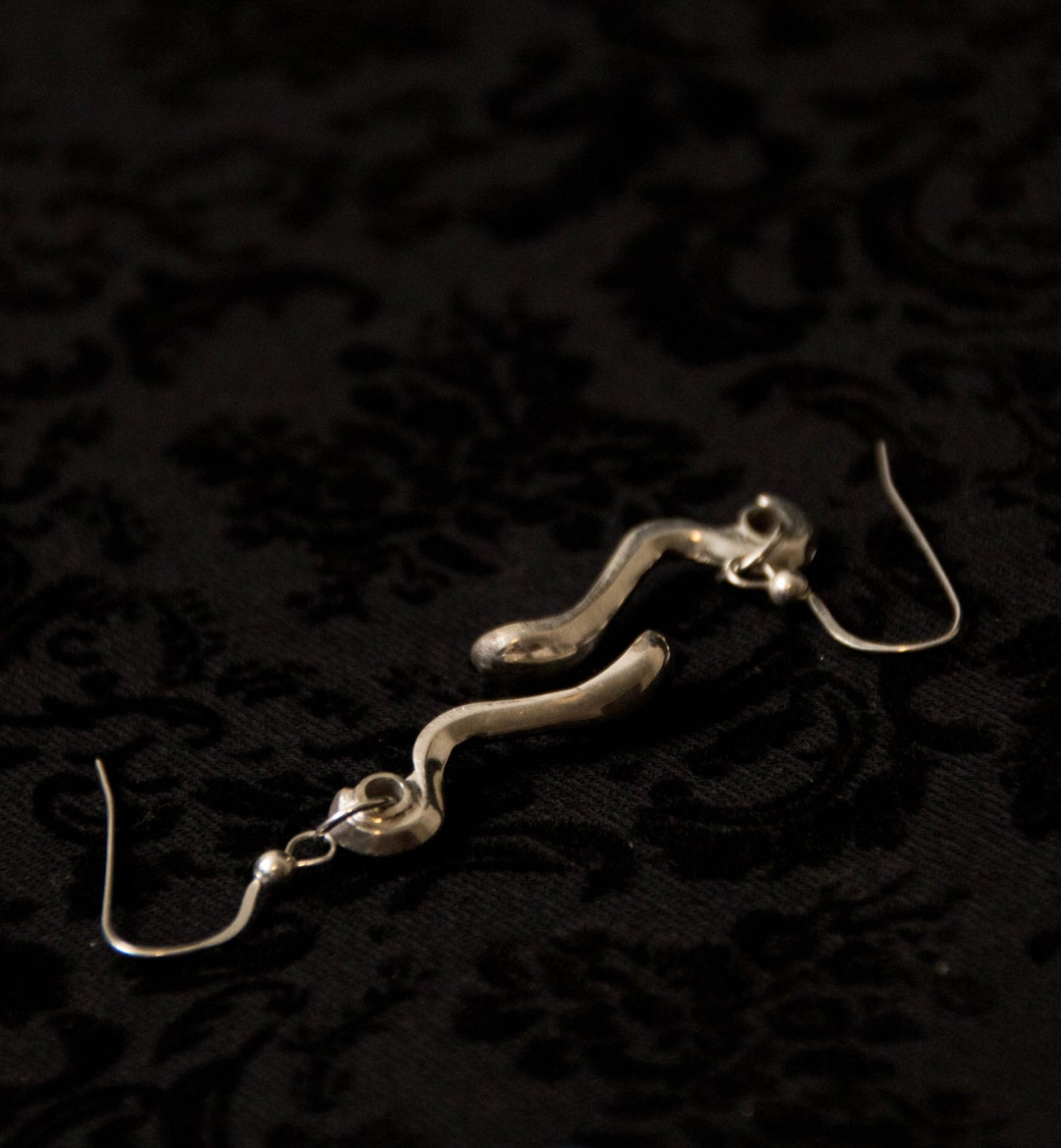 Sterling Silver Flute Key Earrings - Etsy