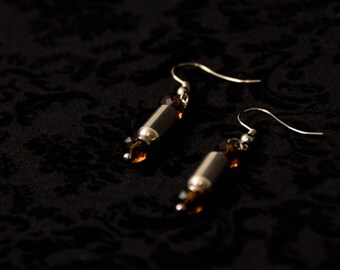 Sterling Silver Flute Key Earrings - Etsy