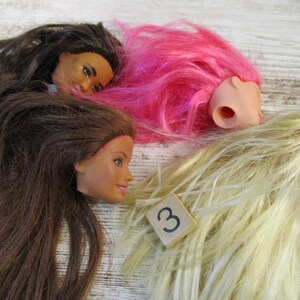 Creepy Barbie Doll Heads Lot, OOAK Mixed Media Assemblage - Craft ...