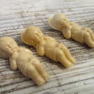 3 Vintage Miniature Baby Jesus Crib Nativity Figure Plastic Christmas ...