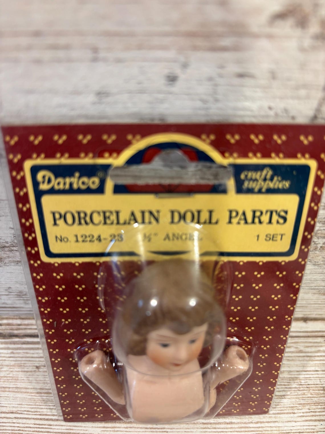 Vintage Porcelain Doll Parts: Head, Arms, NIP, NOS, Craft Supply #7055 ...