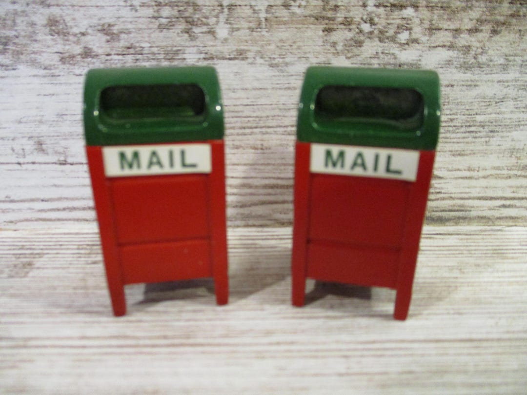 Vintage Miniature Mailbox U.S. Mail Bank Dollhouse Doll Accessory Mail ...