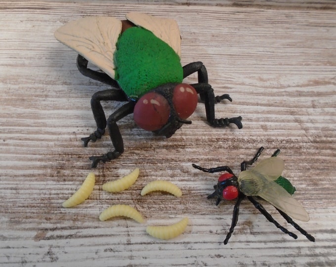 Fly Flies Maggots Toy Bugs Giant Rubber Plastic Halloween Creepy ...
