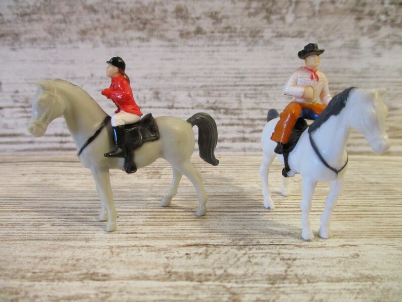 Micro Miniature Cowboy Horse Jockey Figure Farm Ranch Plastic - Etsy