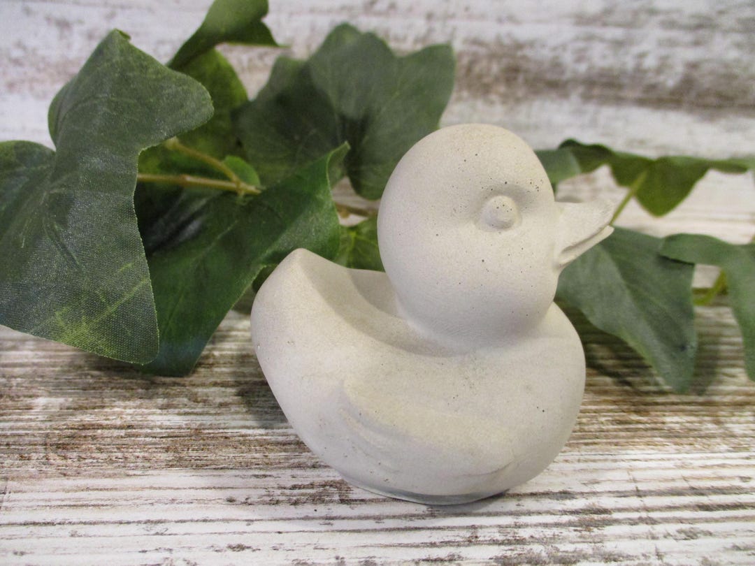 Rubber Duck Figurine Cement Baby Shower Gift Nursery Decor Easter ...