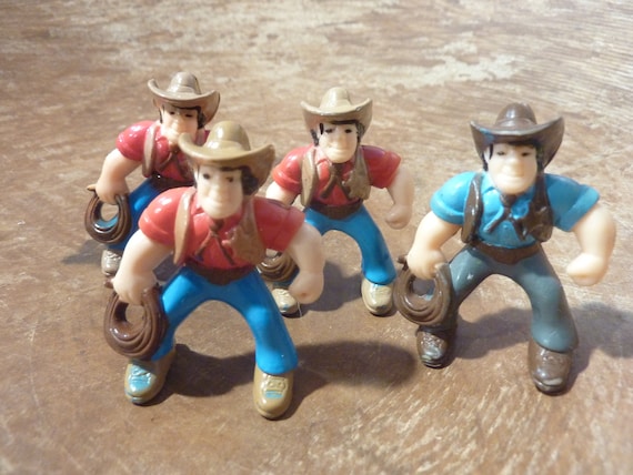 ONE Miniature Cowboy Plastic Toy Action Figure Figurine | Etsy