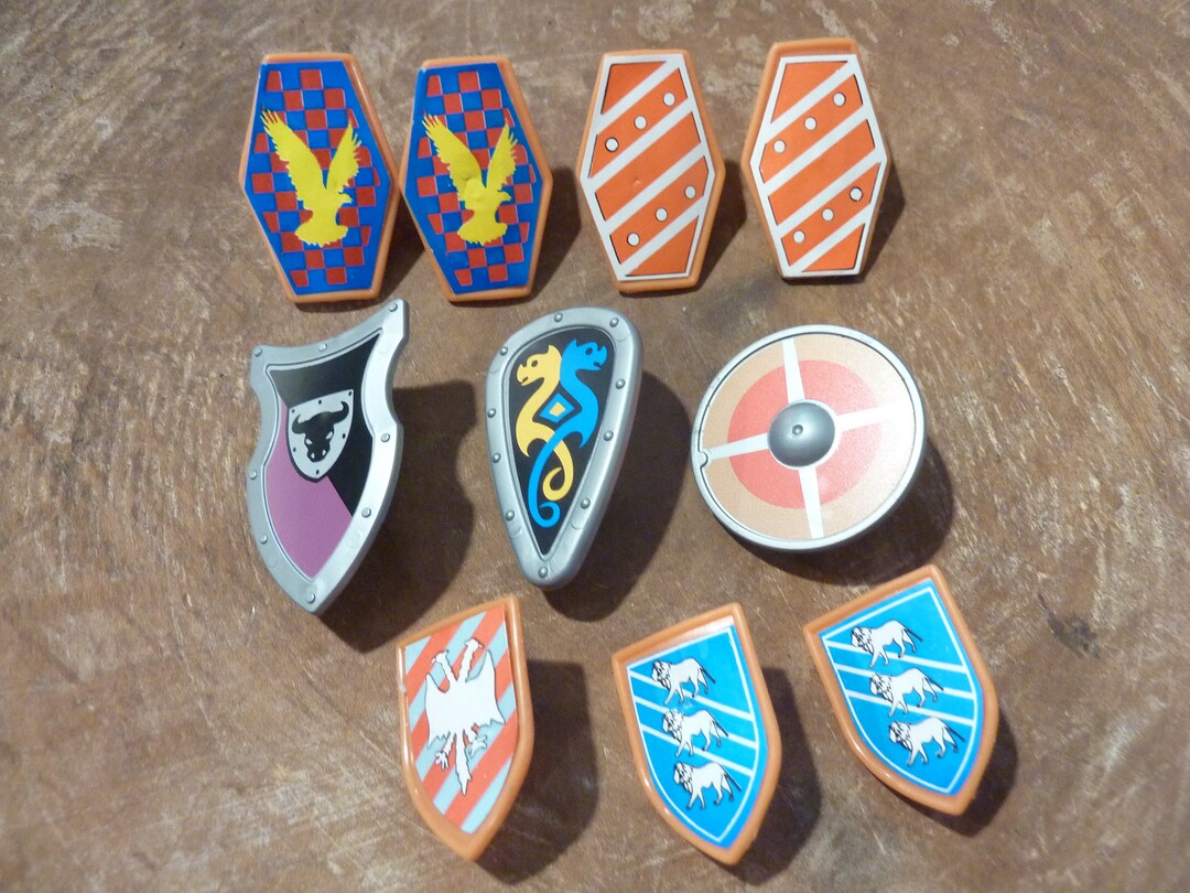 10 Miniature Shield Armor Crest Knight Medieval Castle Weapons Action ...