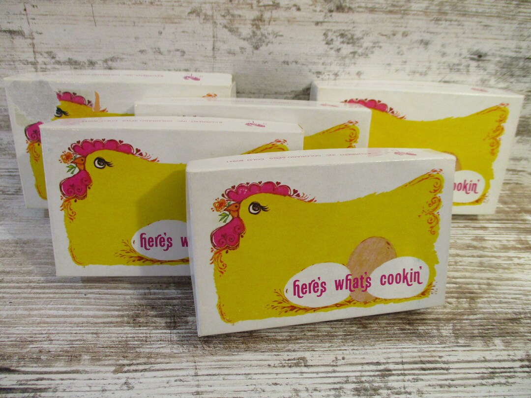 5 EMPTY Chicken Recipe Card Boxes Rooster Heres What's Cookin' Current ...