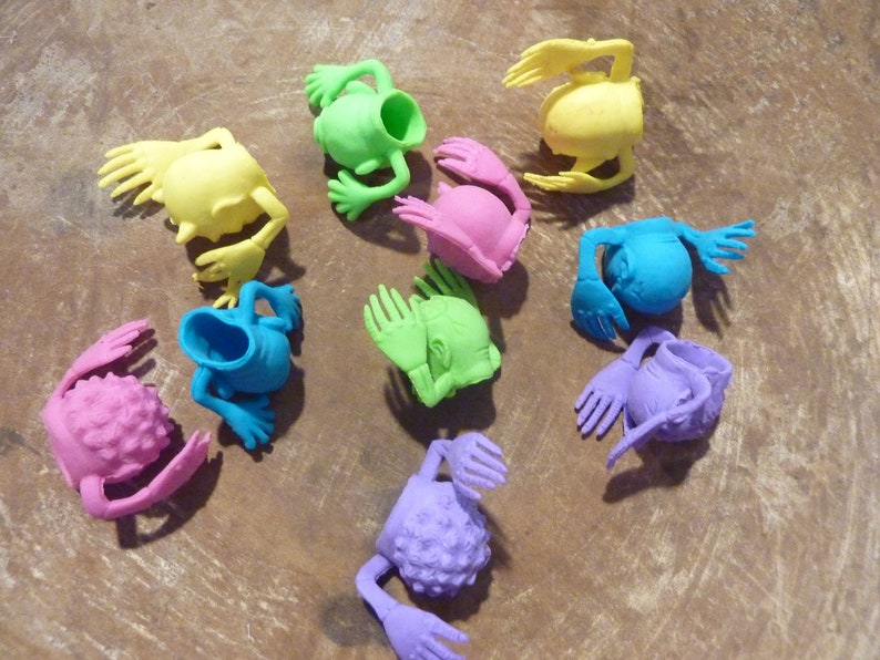 8 Monster Head Miniature Gumball Capsule Novelty Finger Puppet - Etsy