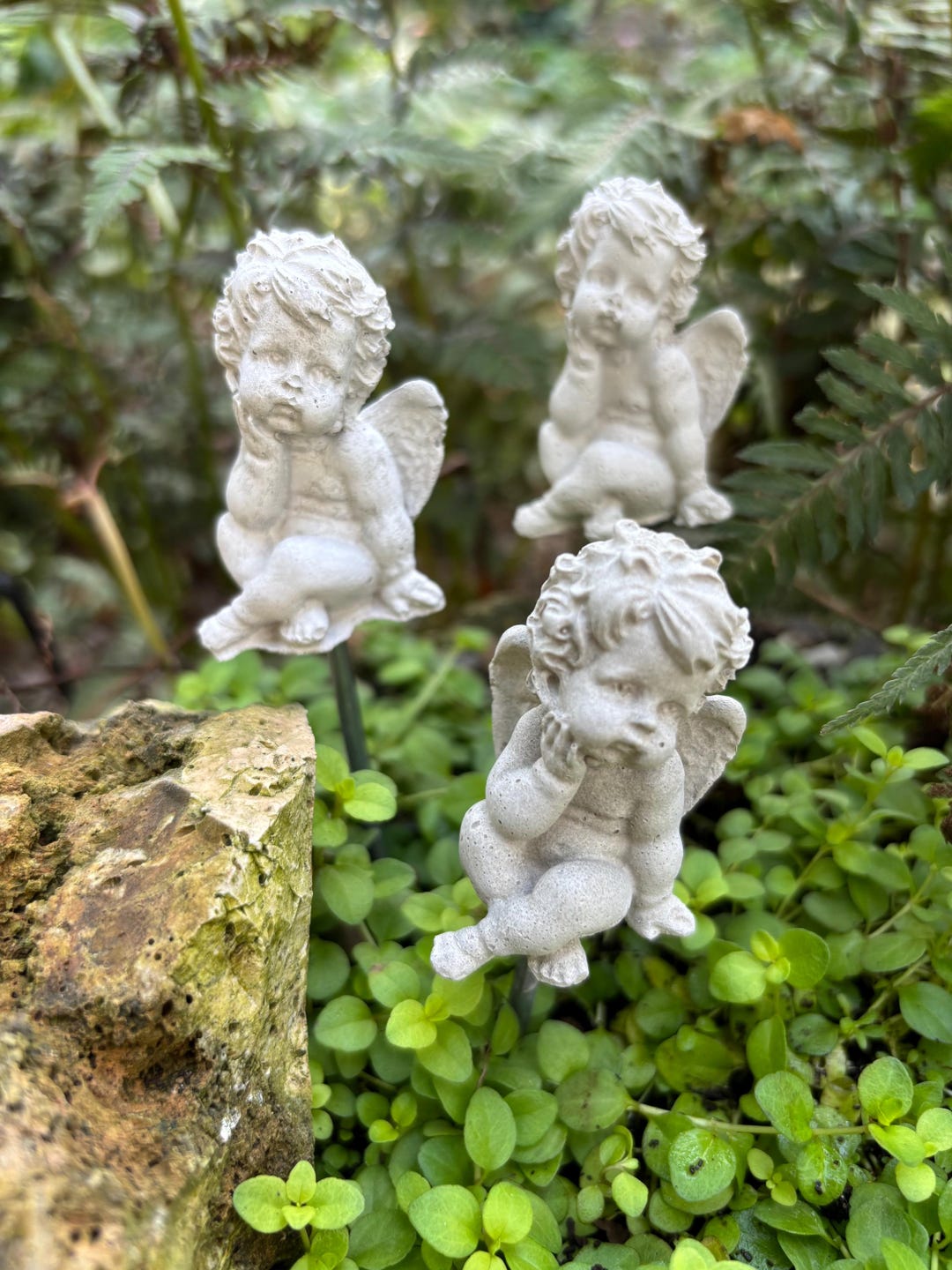 Cement Angel Pick: Garden Decor, Plant Pot Stakes, Modern Farmhouse ...