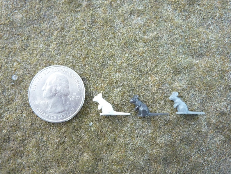 3 Miniature Mice Mouse Micro Plastic Animal Terrarium Animal | Etsy