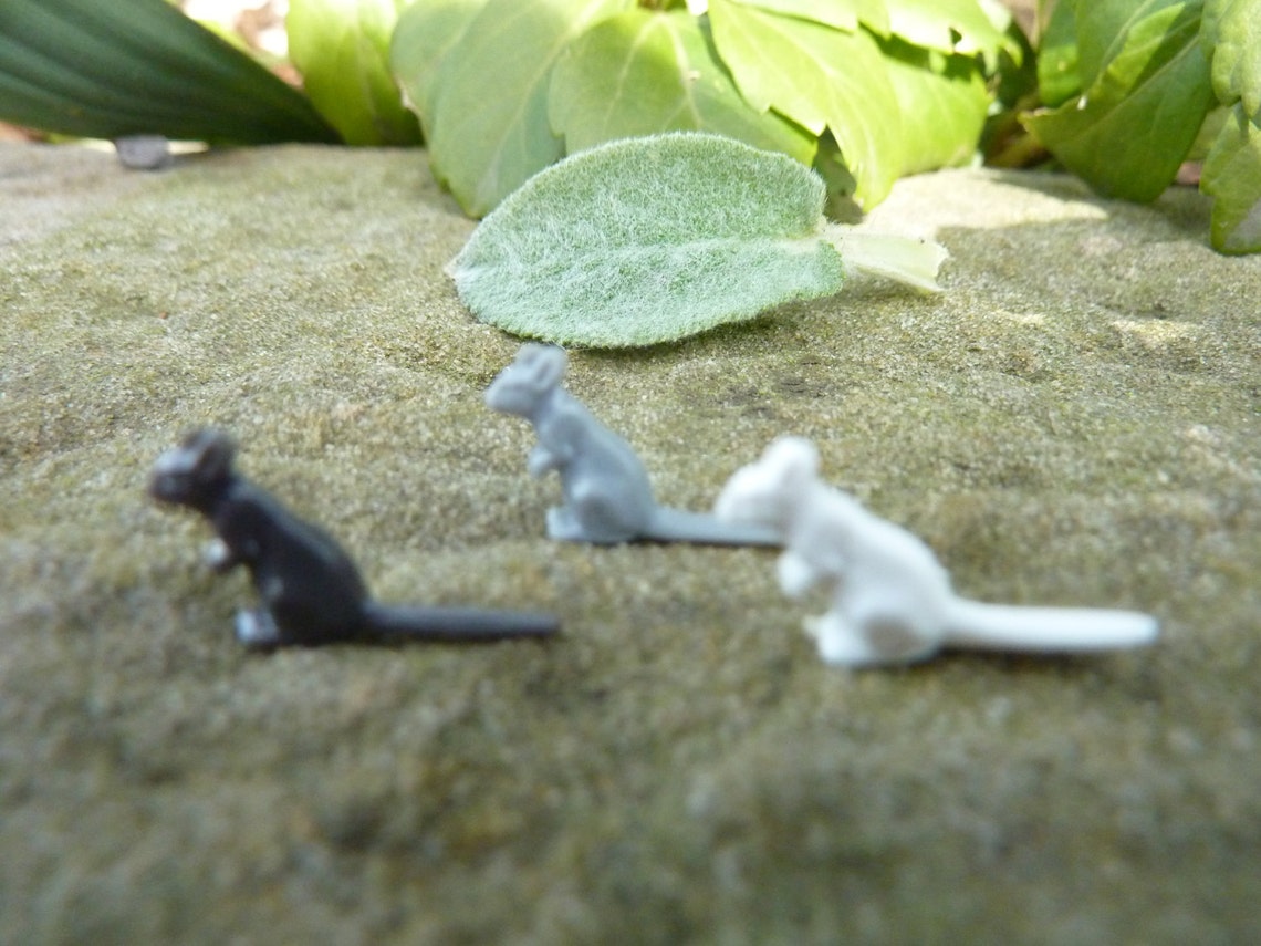 3 Miniature Mice Mouse Micro Plastic Animal Terrarium Animal | Etsy
