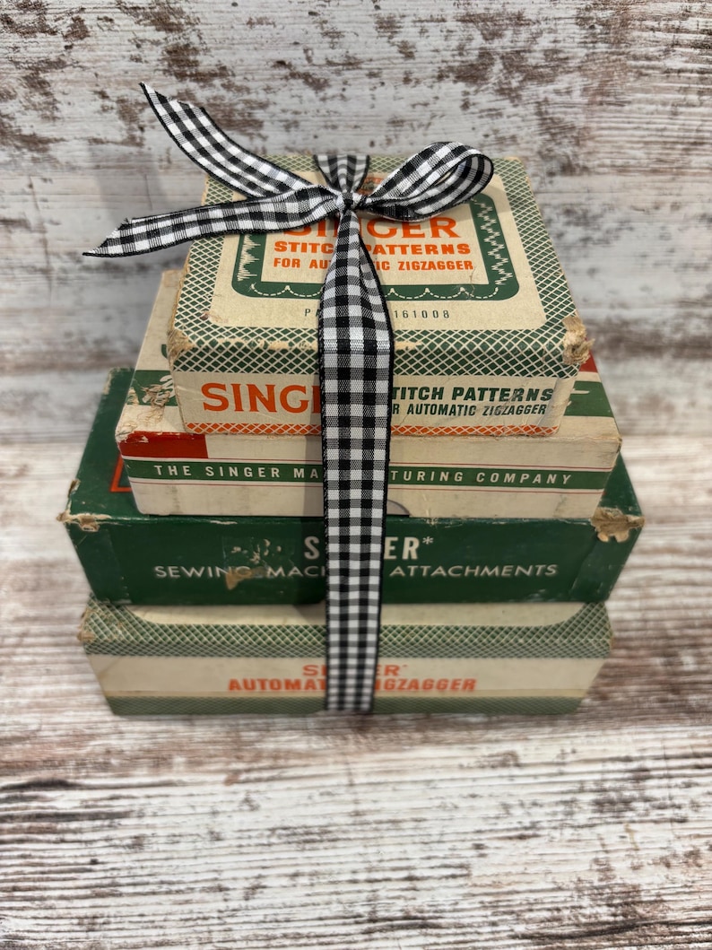4 Vintage Singer Sewing Boxes: Mid Century, Home Decor #7026 - Etsy