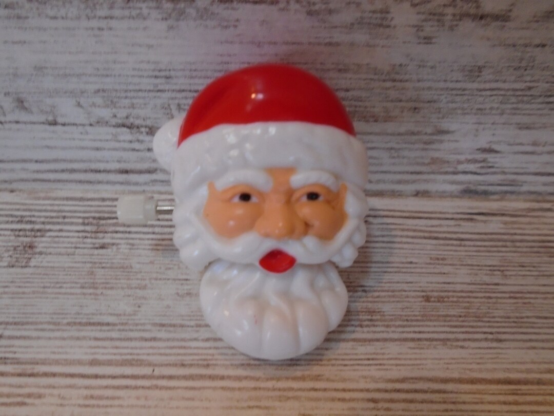 Wind up Santa Walking Mechanical Action Christmas Toy Plastic Vintage ...