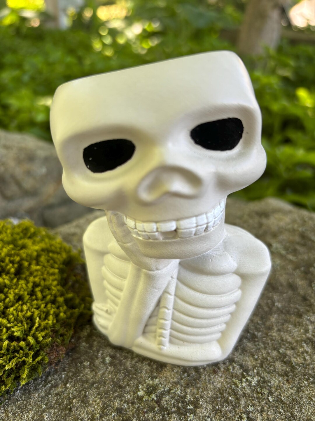Skeleton Planter Succulent Pot Skull Bones Handmade Cement Concrete ...