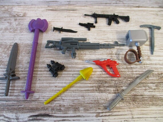 12 Miniature Weapons Action Figure Gun Rifle Knife Weapon | Etsy