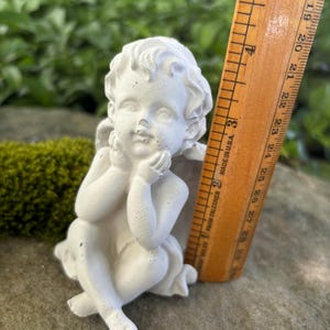 Angel Cherub Statue Figurine Love Valentine Garden Gift Concrete Cement ...