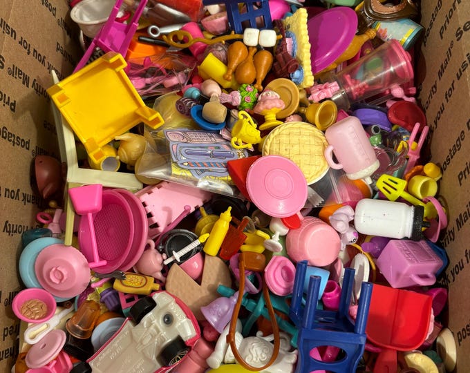 HUGE SUPPLY Dollhouse Barbie Miniature Doll Kitchen Food Furniture ...