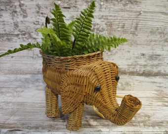 Wicker Elephant - Etsy