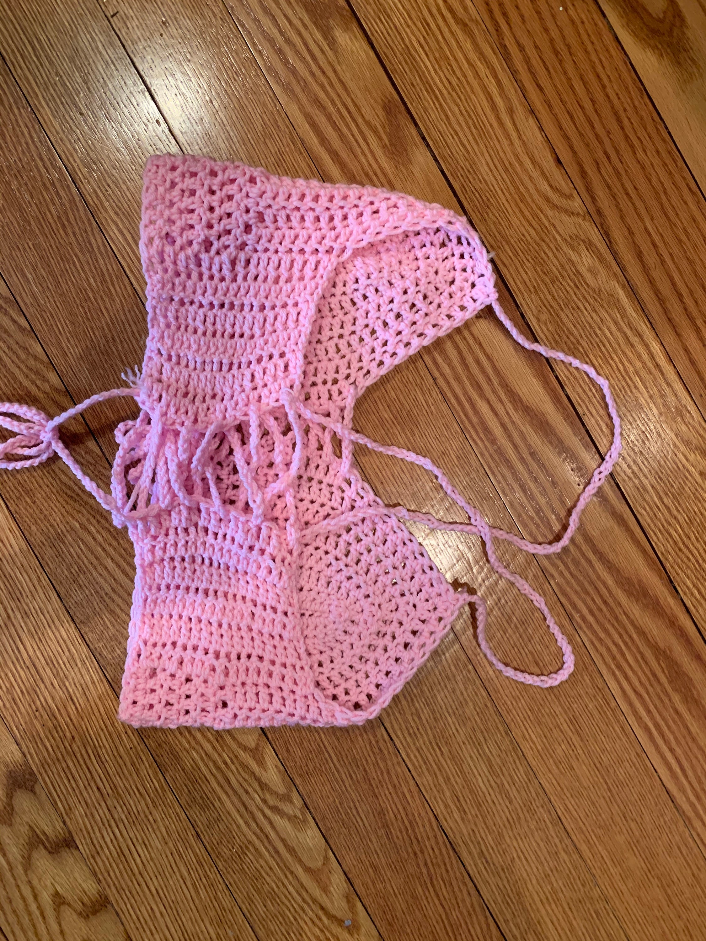 Cross Tie Crochet Crop Top - Etsy