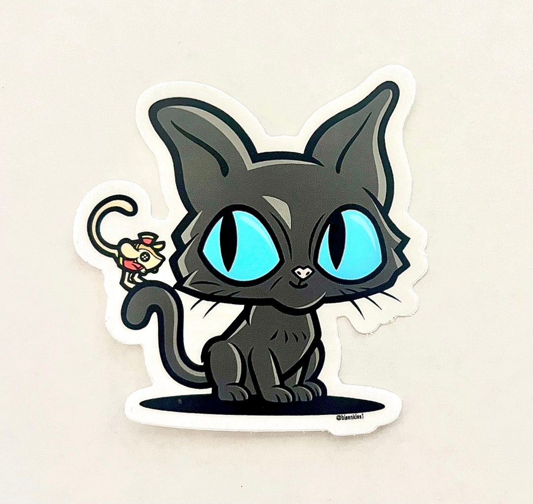 Coraline Cat Sticker About 3x3 Inches - Etsy
