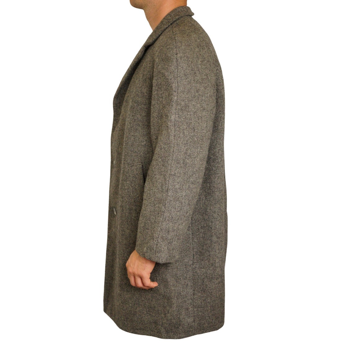 Men Harris Tweed Coat Overcoat 80's Scottish Wool 26 EU52S UK/US42S L ...