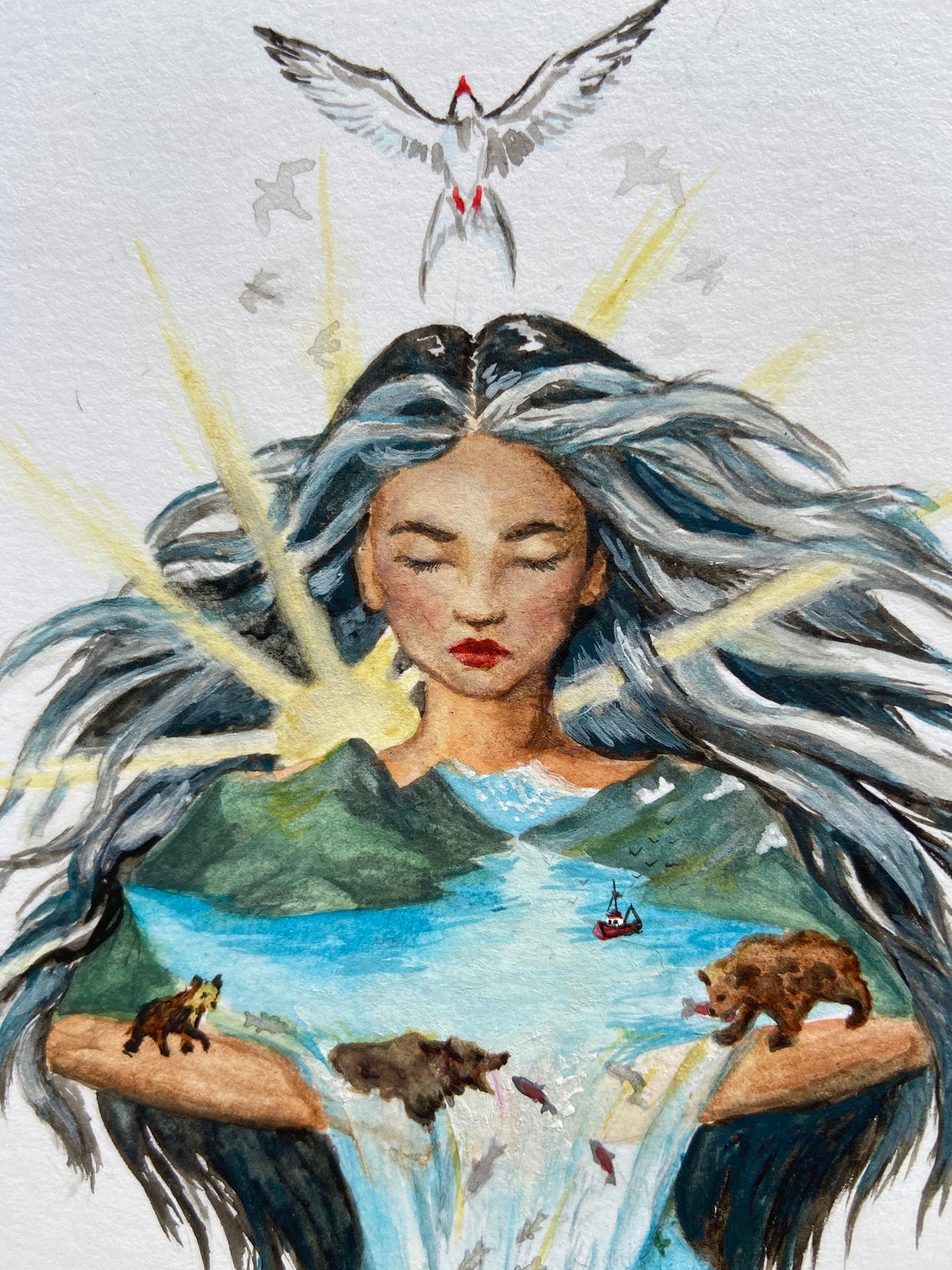 Alaska Mermaid - PRINT - Etsy