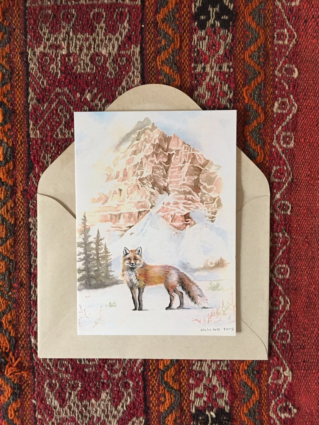 Red Fox Greeting Card - Etsy