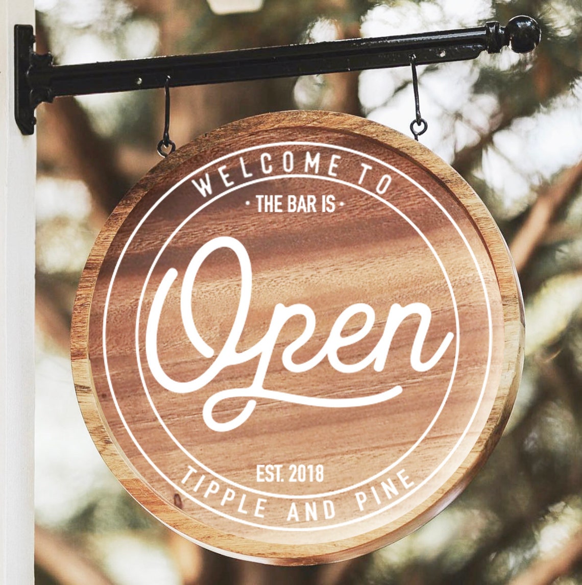 Customizable Round Stand off Sign - Etsy