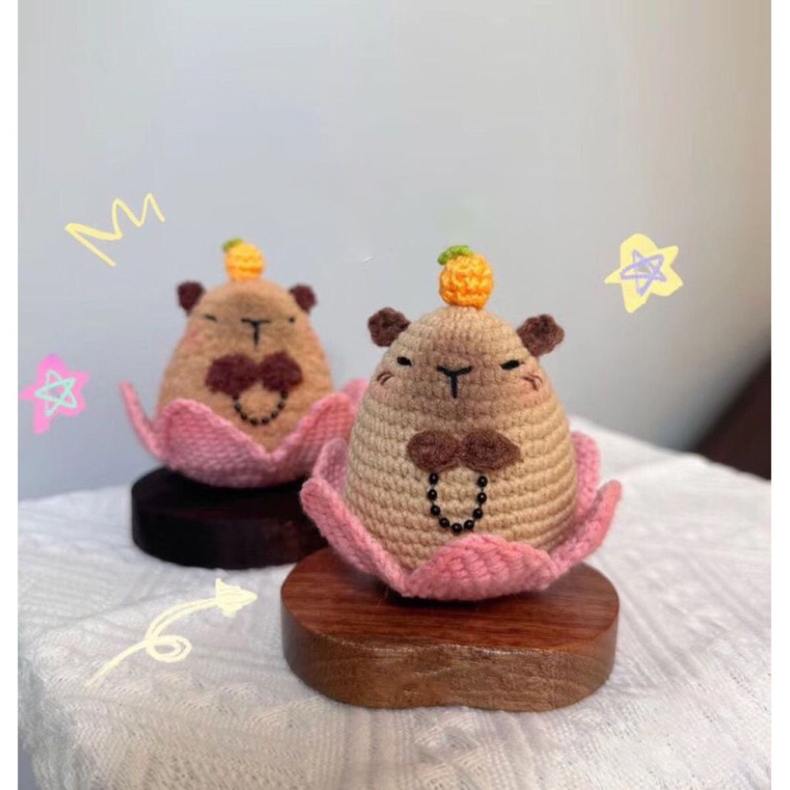 Crochet Student Capybaras, Capybara Keychain, Amigurumi Keychain, Amigurumi Plushies, Gift, Bag ...