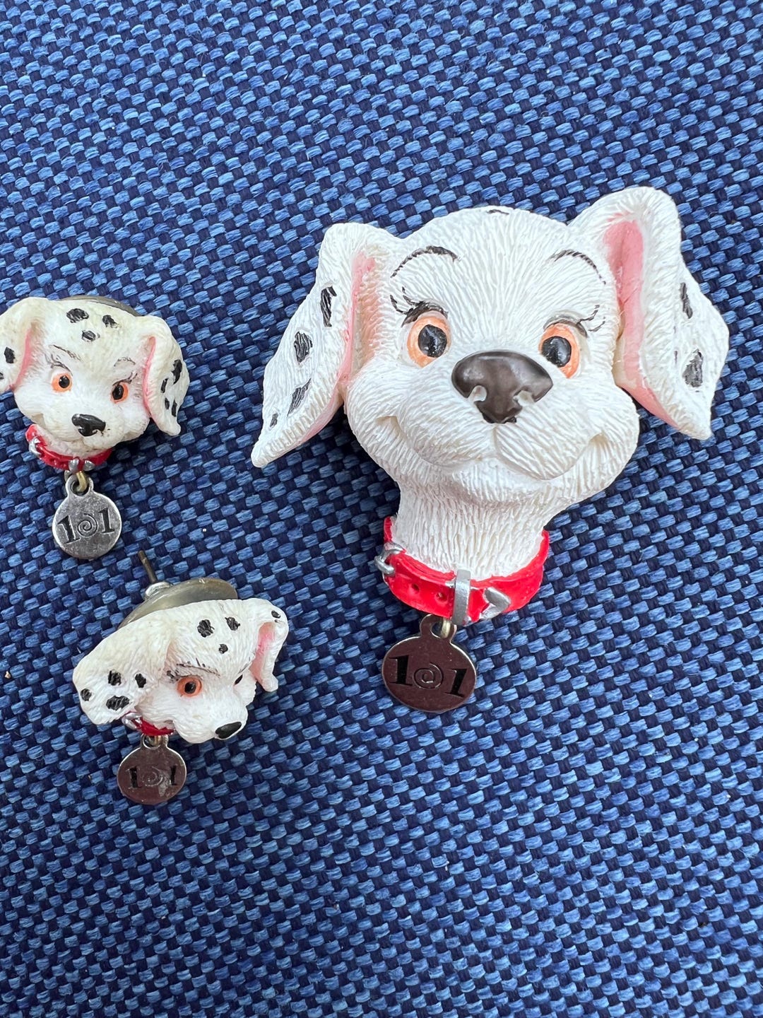 Vintage 101 Dalmatians Pin and Earring Set - Etsy