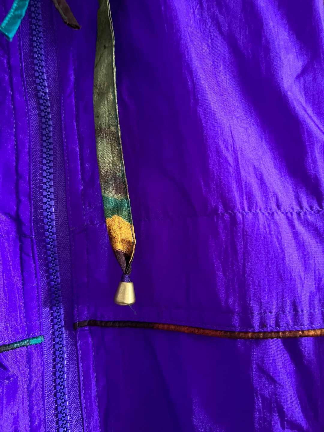 Vintage Retro Cool Purple & Multi-color Windbreaker Jacket - Etsy