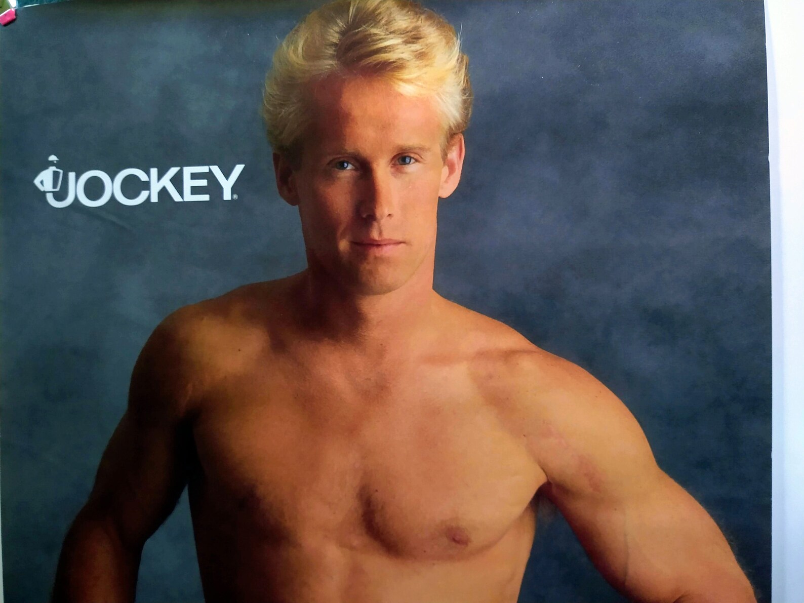 Olympian Bart Conner Gymnast Jockey Underwear 1987 NOS Ad Poster Glossy ...